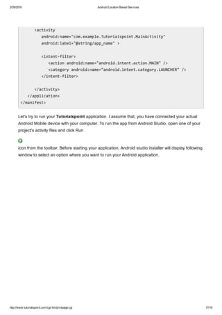 Android location based services | PDF