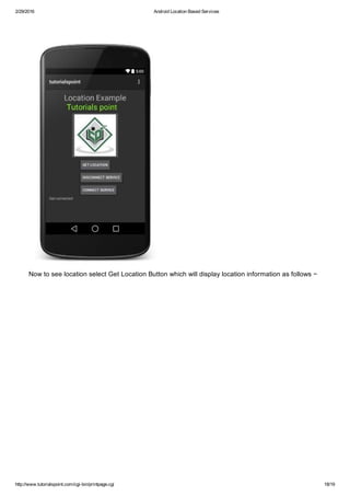 Android location based services | PDF