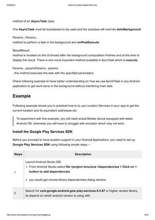 Android location based services | PDF