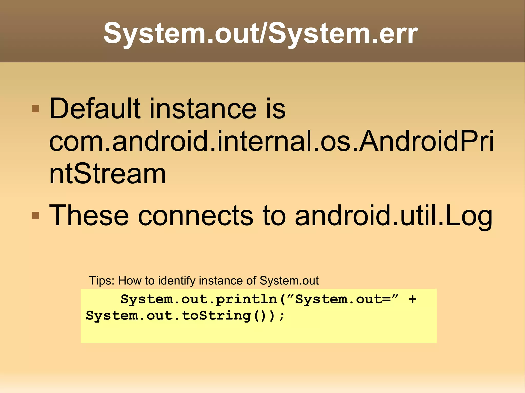 Logging system of Android | PDF
