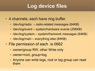 Logging system of Android | PDF