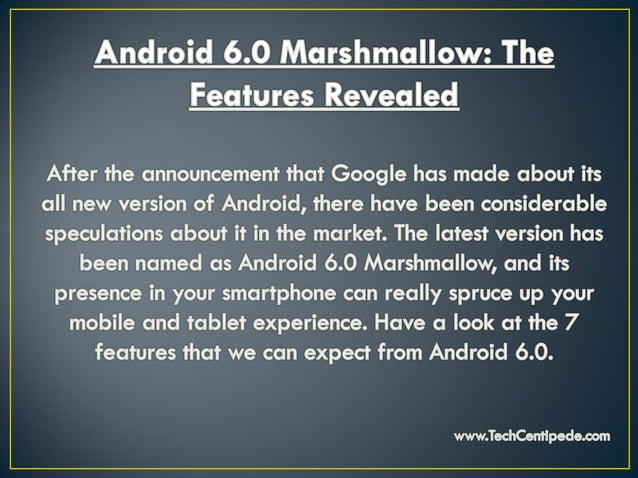 Android Marsh mellow | PPT