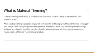 Android material theming | PPT