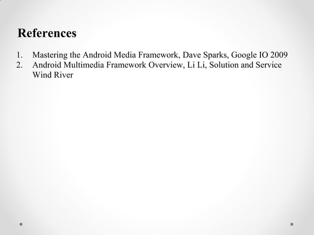 Android media framework overview | PDF | Operating Systems | Computer Software and Applications