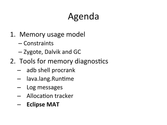 Android memory fundamentals | PPT
