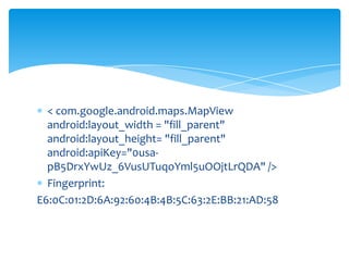 Android mobile application for gps | PPT