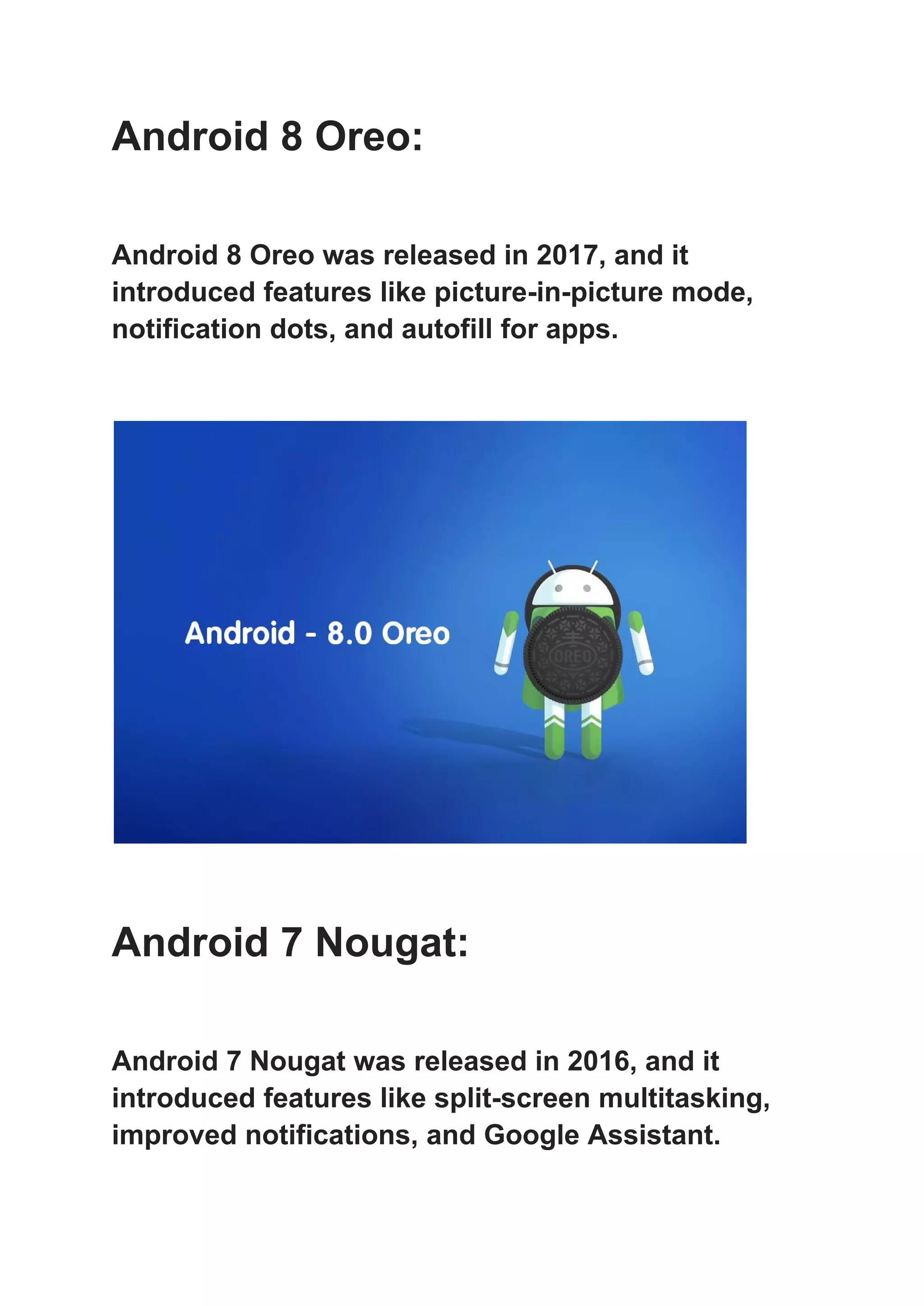 Android Mobile Operating System List Pdf