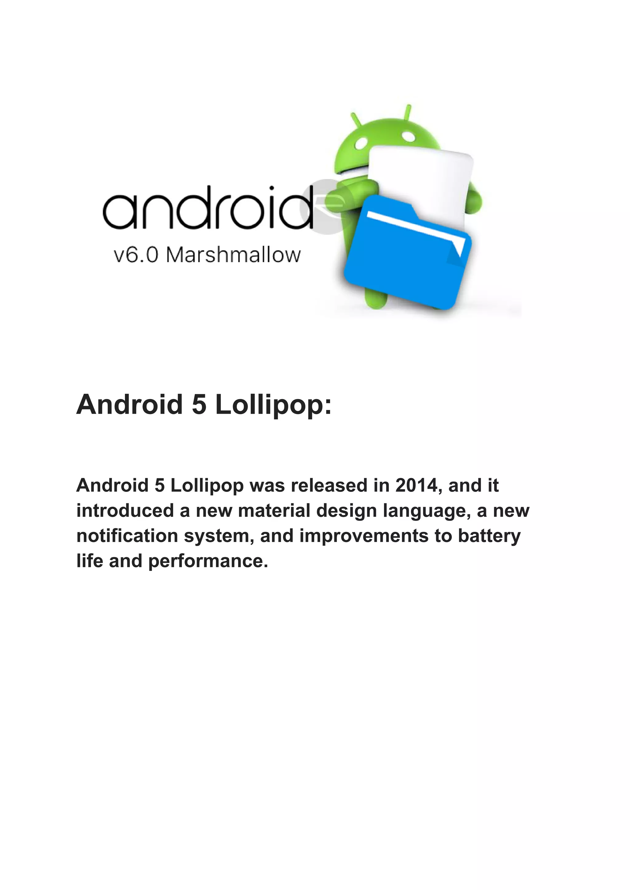 Android Mobile Operating System List Pdf