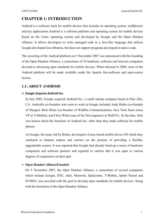 Android mobile os final | PDF