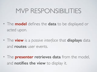 Android Architecture MVP Pattern | PDF