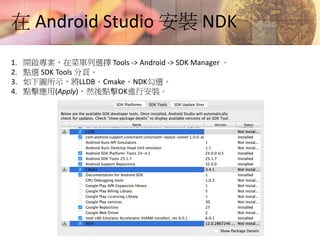 Android Studio NDK(JNI) + OpenCV 完整教學 | PPT
