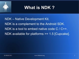 Android NDK Overview | ODP