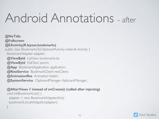 Android Opensources - ButterKnife, Lombok | PDF | Operating Systems | Computer Software and ...
