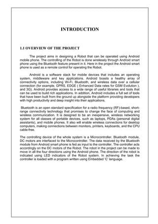 Android Operated Wireless Robot Using 8051 MCU | PDF