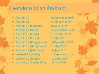 Android operating system basic overview | PPT