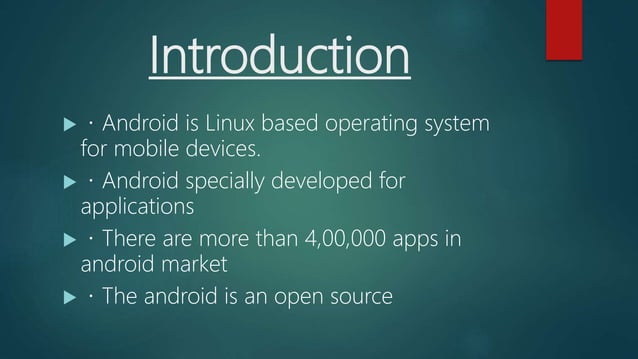 Android operating system seminar ppt | PPTX | Operating Systems | Computer Software and Applications