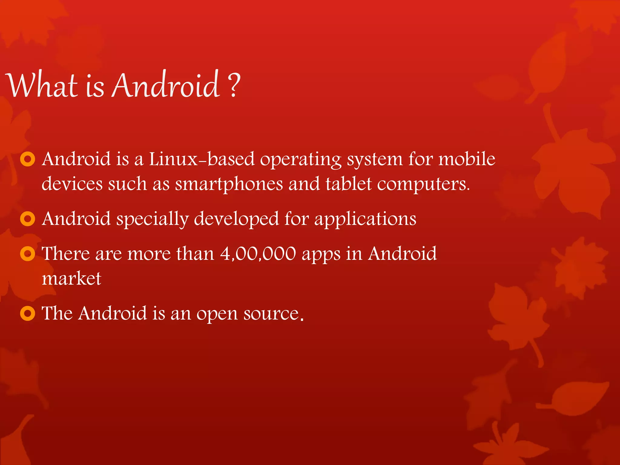 Android Operating System Ppt 6436