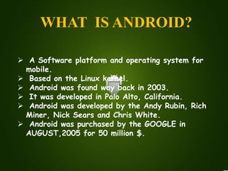 ppt on Android os- vinit | PPTX