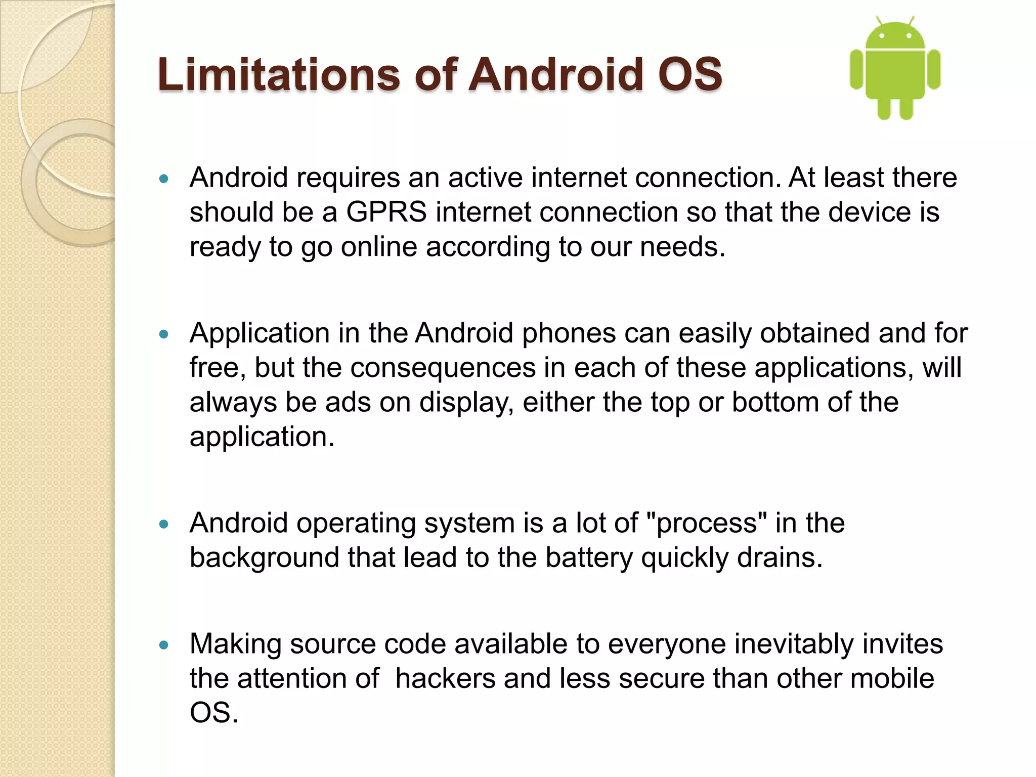 Android os: presentaion by Prerak | PPTX