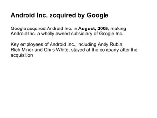 Android overview | PPT