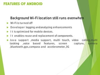 PRESENTATION ON ANDROID | PDF | Operating Systems | Computer Software ...