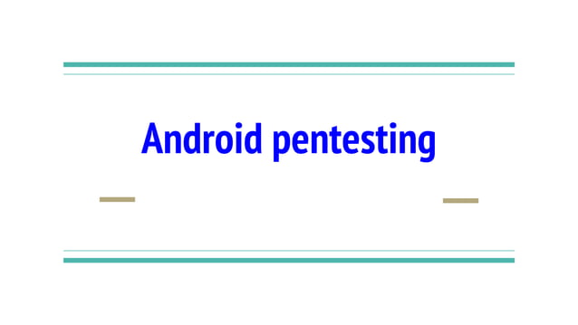 Android Pentesting Pdf Operating Systems Computer Software And Applications