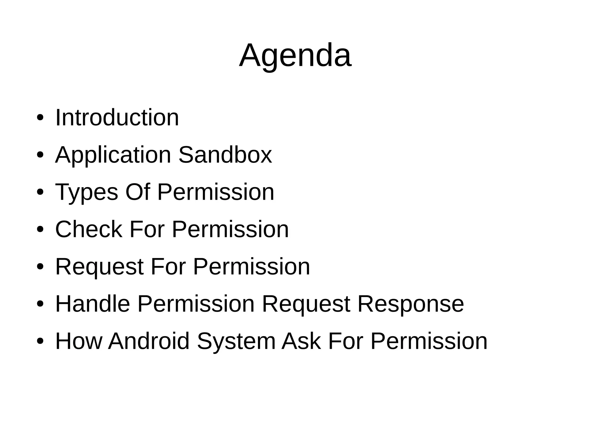 Android permission system | ODP