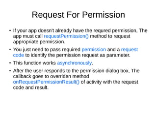 Android permission system | ODP