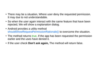 Android permission system | ODP