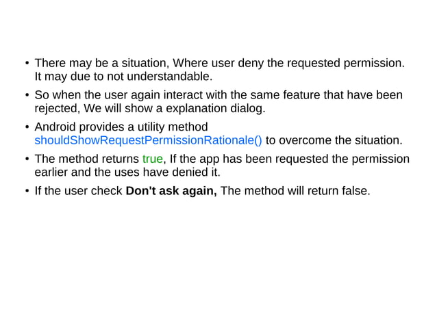 Android permission system | ODP