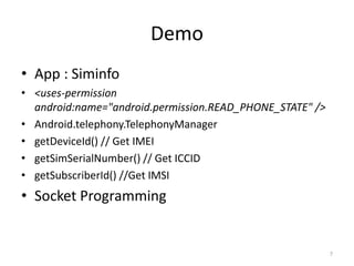 Android phone identifiers and eavesdropping audio | PPTX