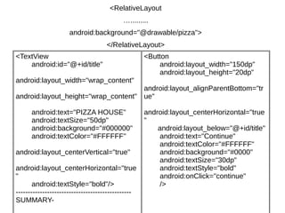 Android Programming Basics - Simple Pizza Delivery Application | ODP | Operating Systems ...