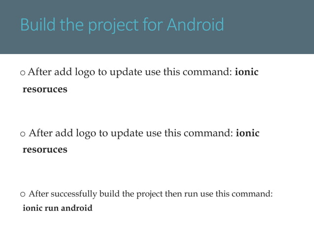 Android Platform Add With Ionic Framework Ppt