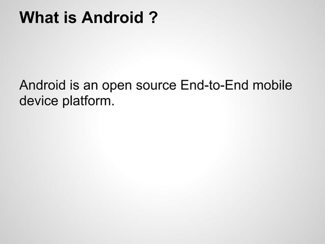 Android Platform Architecture | PPT