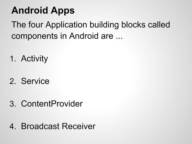 Android Platform Architecture | PPT