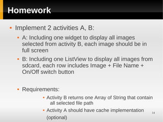 Android platform widgets | PDF