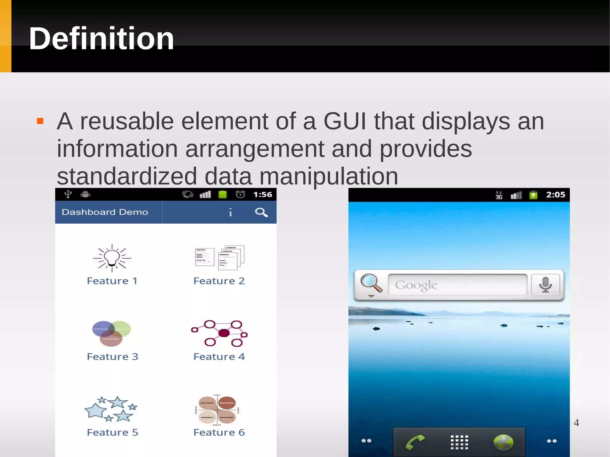 Android platform widgets | PDF