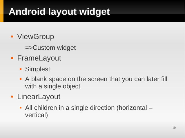 Android platform widgets | PDF