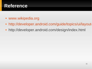 Android platform widgets | PDF