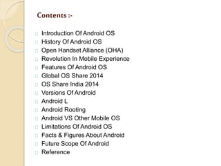Presentation On Android OS | PPTX