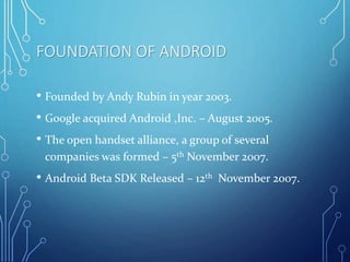Introduction to Android ppt | PPTX