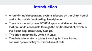 Introduction To Android - PPT | PDF