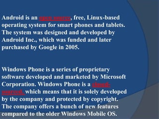 Android & windows | PPT