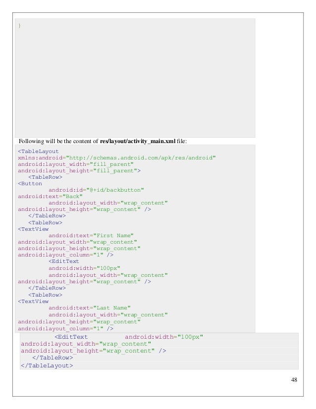 Android project report learning np complete