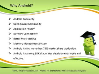 Android Project Training in Ahmedabad | PPTX