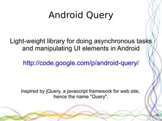 Android query | PPT