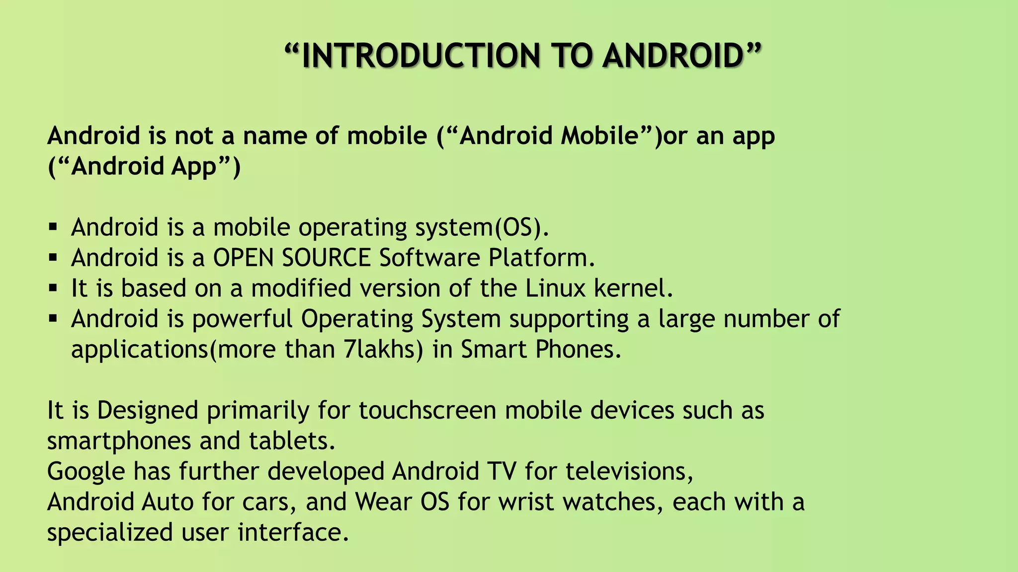 Android PPT Presentation 2018 | PPTX
