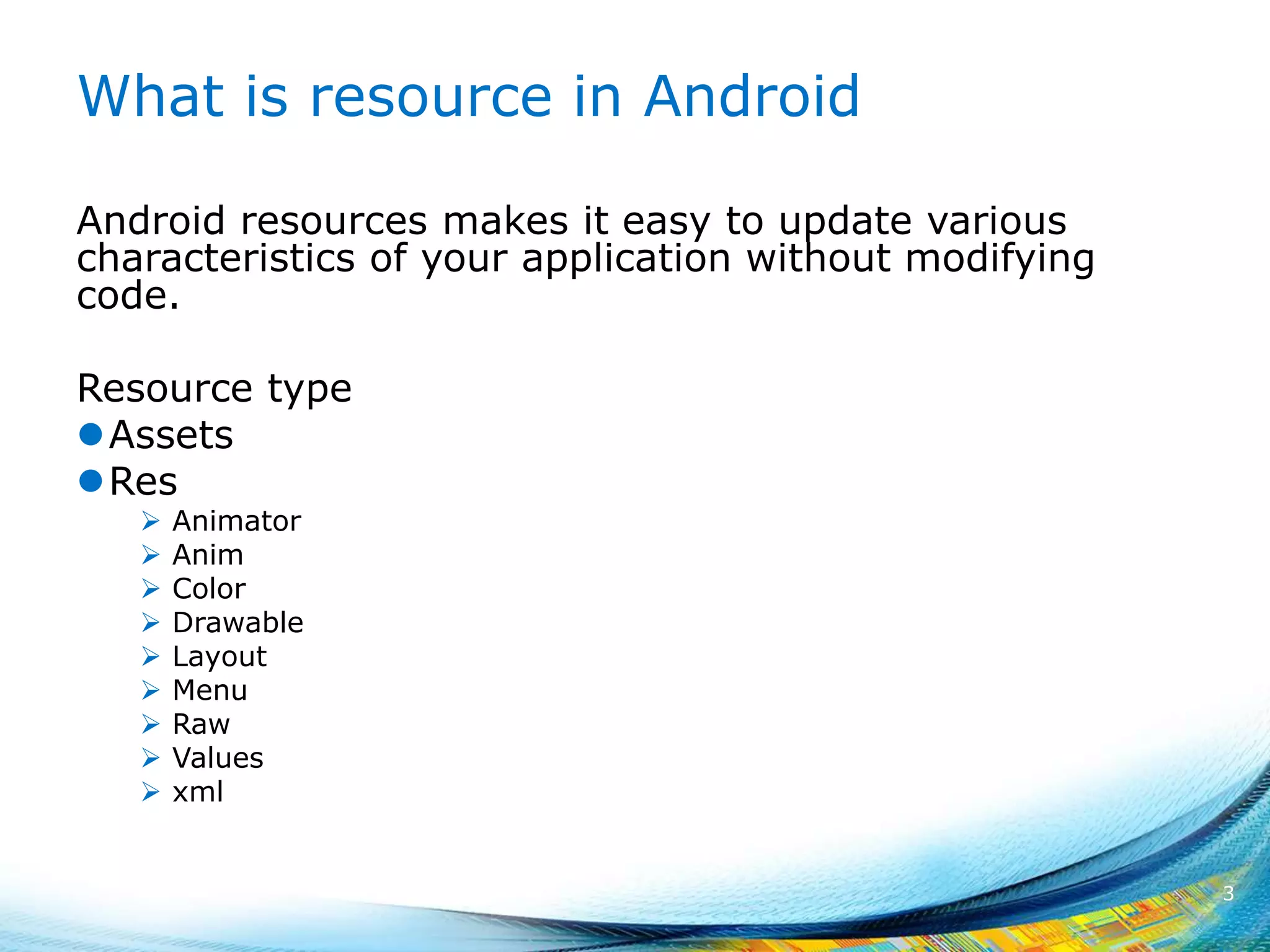 Android ressource and overlay upload | PPTX
