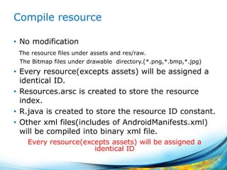 Android ressource and overlay upload | PPTX
