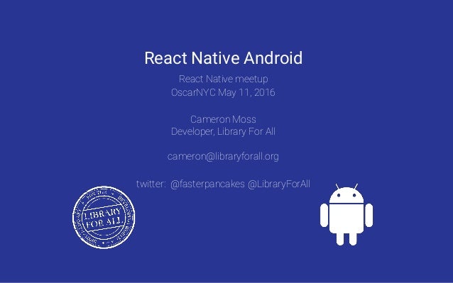 React Native Android. It's easy.